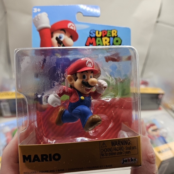 Jakks | Toys | 7 Super Mario Bros Yoshi Mario Cappy Fire Ice Figure 25 ...